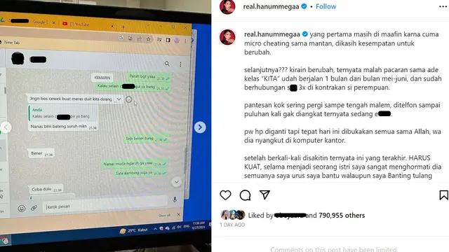 Hanum Mega Spill Chat Suami Panik Mau Cari Nanas Muda Waktu Curhat ke ...