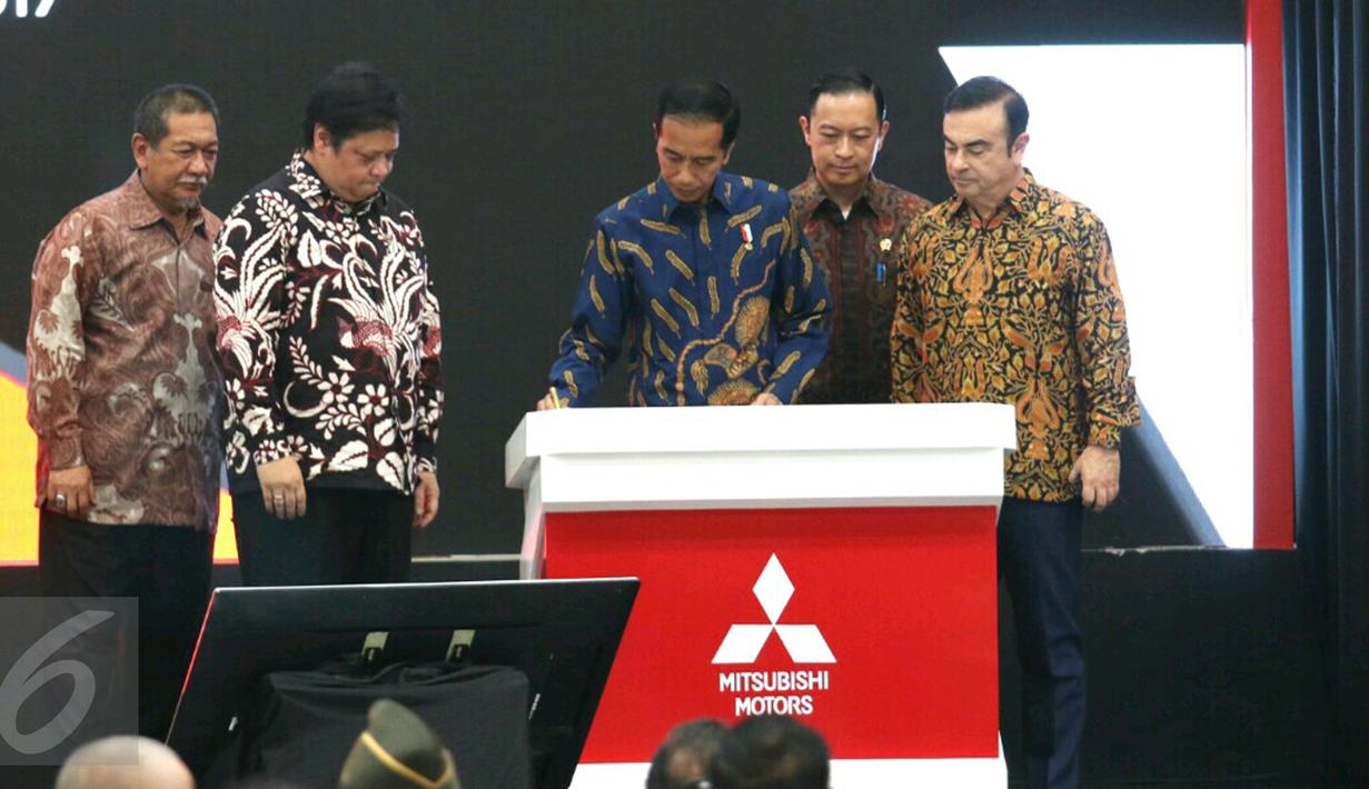 Jokowi Resmikan Pabrik Baru Mitsubishi - Foto Liputan6.com