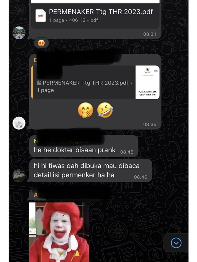 7 Chat Grup WhatsApp Usai di-Prank soal THR Ini Responnya Bikin Tepuk ...
