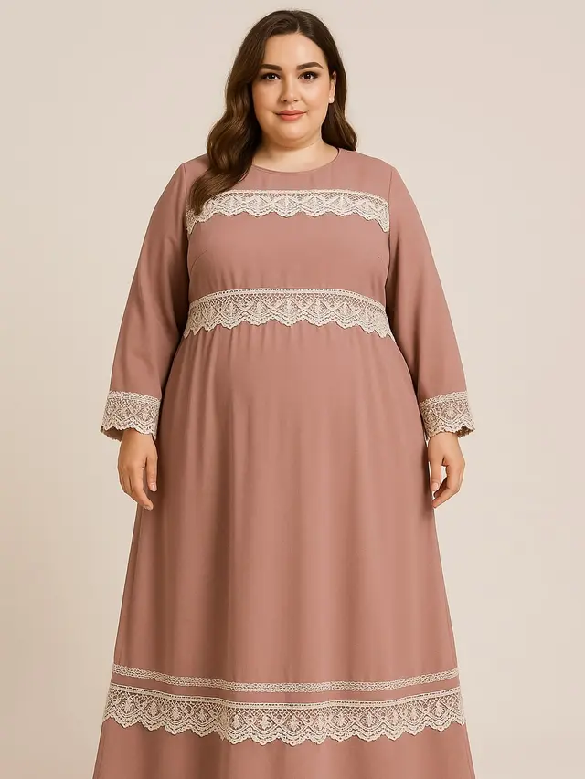 6 Tips Memilih Gamis untuk Perut Buncit agar Terlihat Langsing, Tampil ...