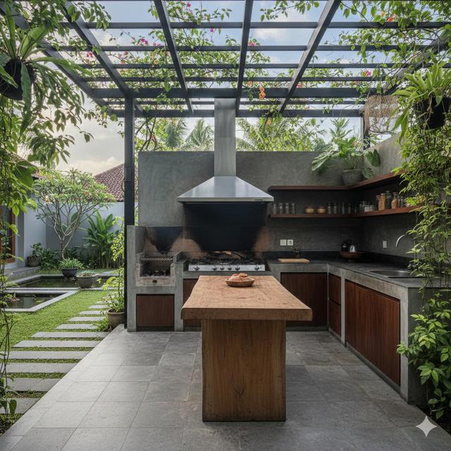 7 Desain Dapur Terbuka yang Asapnya Tidak Mengarah ke Rumah Tetangga
