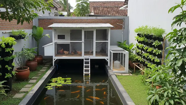 7 Konsep Pertanian Terpadu Mini dengan Ayam, Ikan, dan Sayuran di Satu ...
