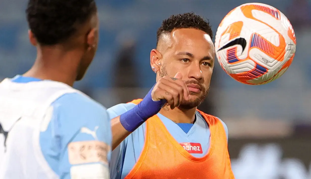 Foto: Momen Debut Neymar di Al Hilal, Buat Satu Assist untuk Kemenangan Besar The Blue Waves ...