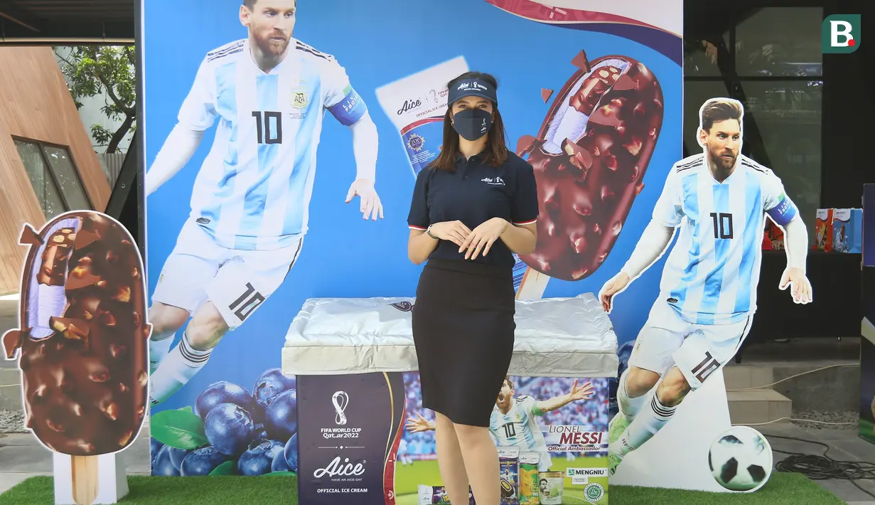 Foto: Menikmati Segarnya Es Krim Pilihan Lionel Messi, Aice Blueberry ...
