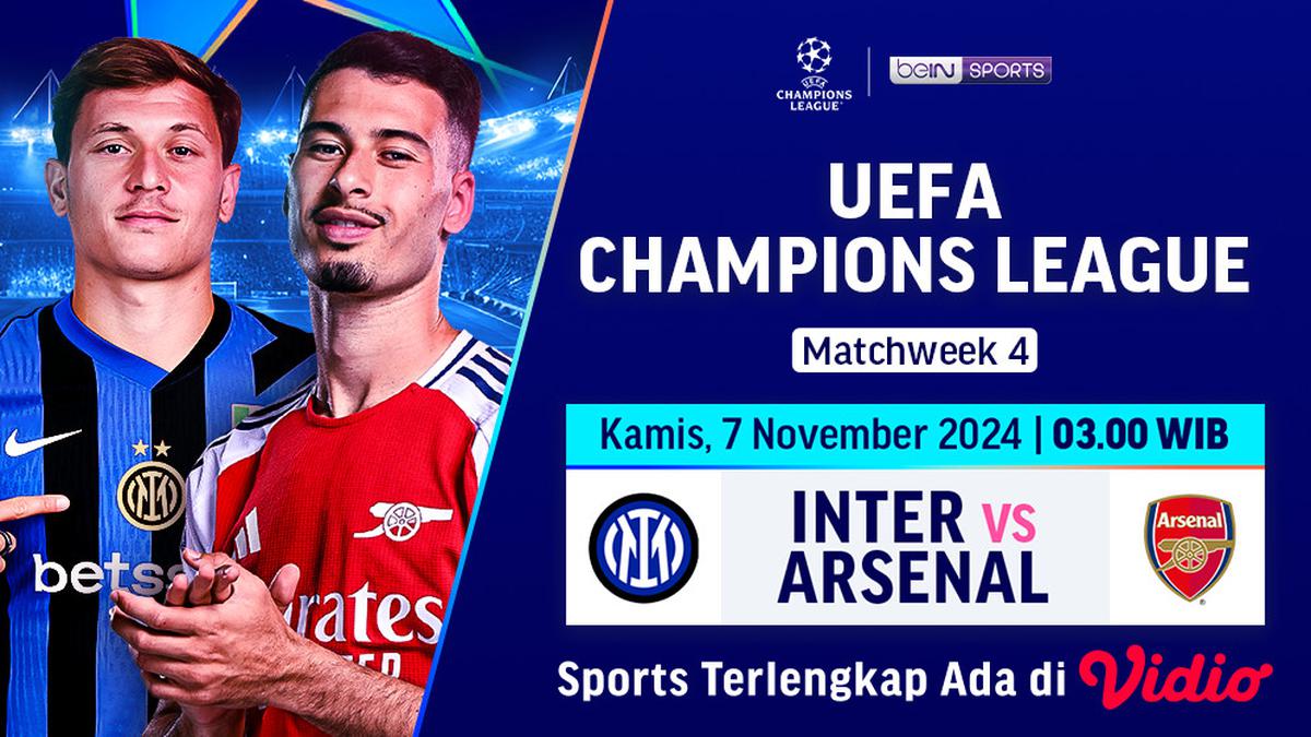 Link Live Streaming Liga Champions: Inter Milan vs Arsenal