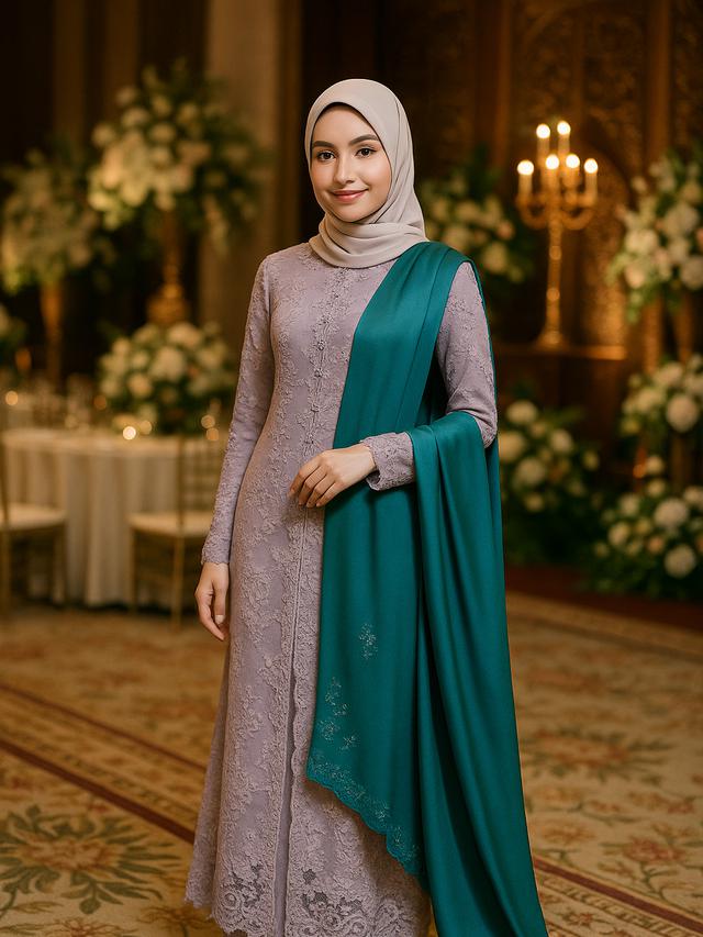 8 Model Kebaya dengan Selendang Bahu untuk Berbagai Acara