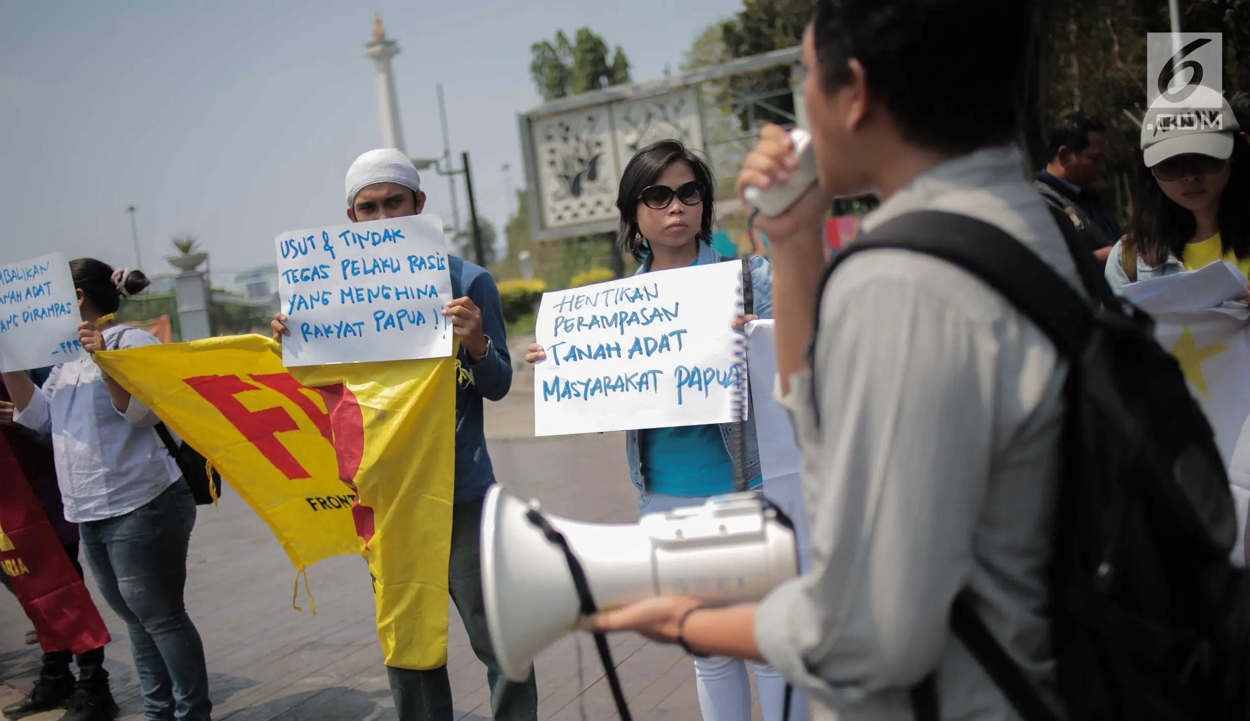 FOTO: Aksi Tolak Fasis dan Rasis Terhadap Rakyat Papua - Foto Liputan6.com