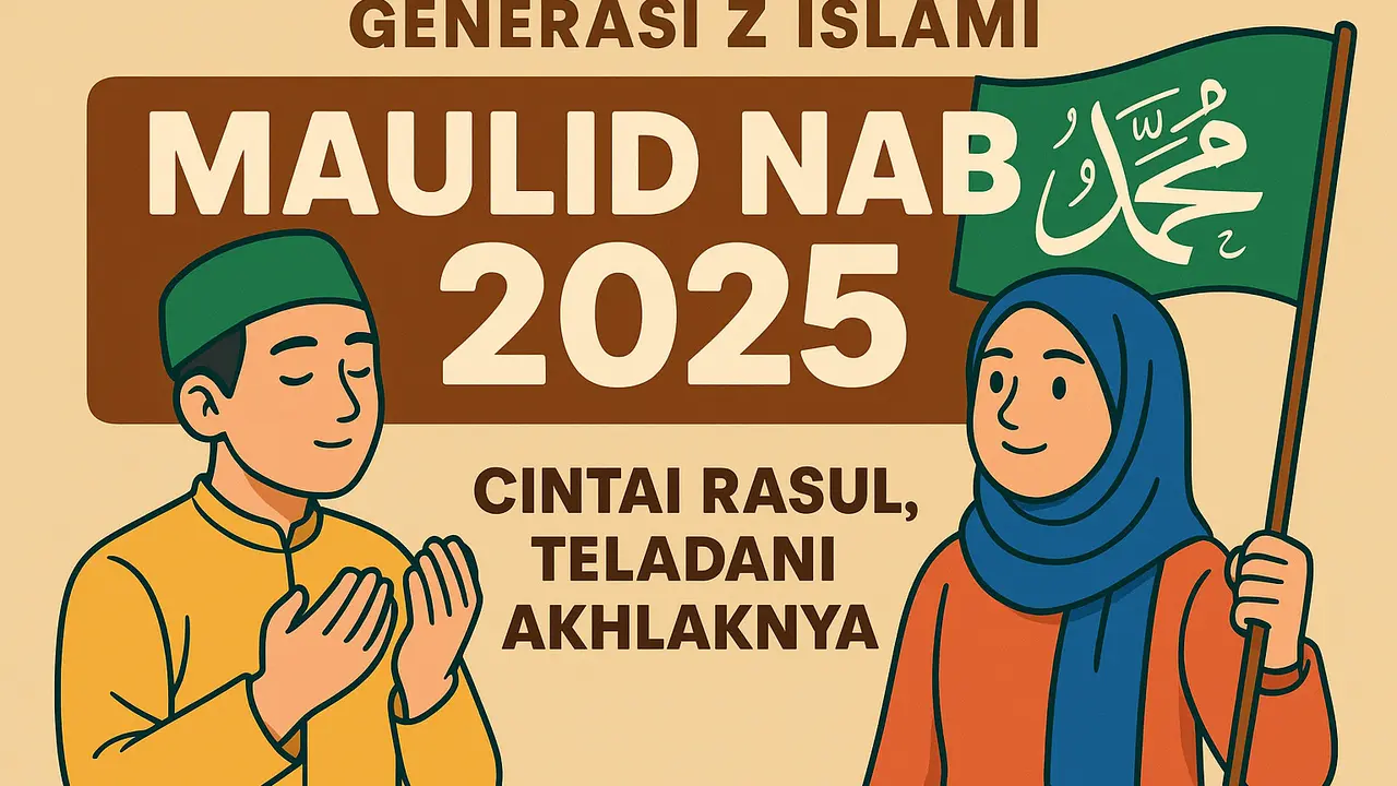 7 Spanduk Maulid Nabi 2025 dengan Sentuhan Modern dan Tetap Islami - Islami Liputan6.com