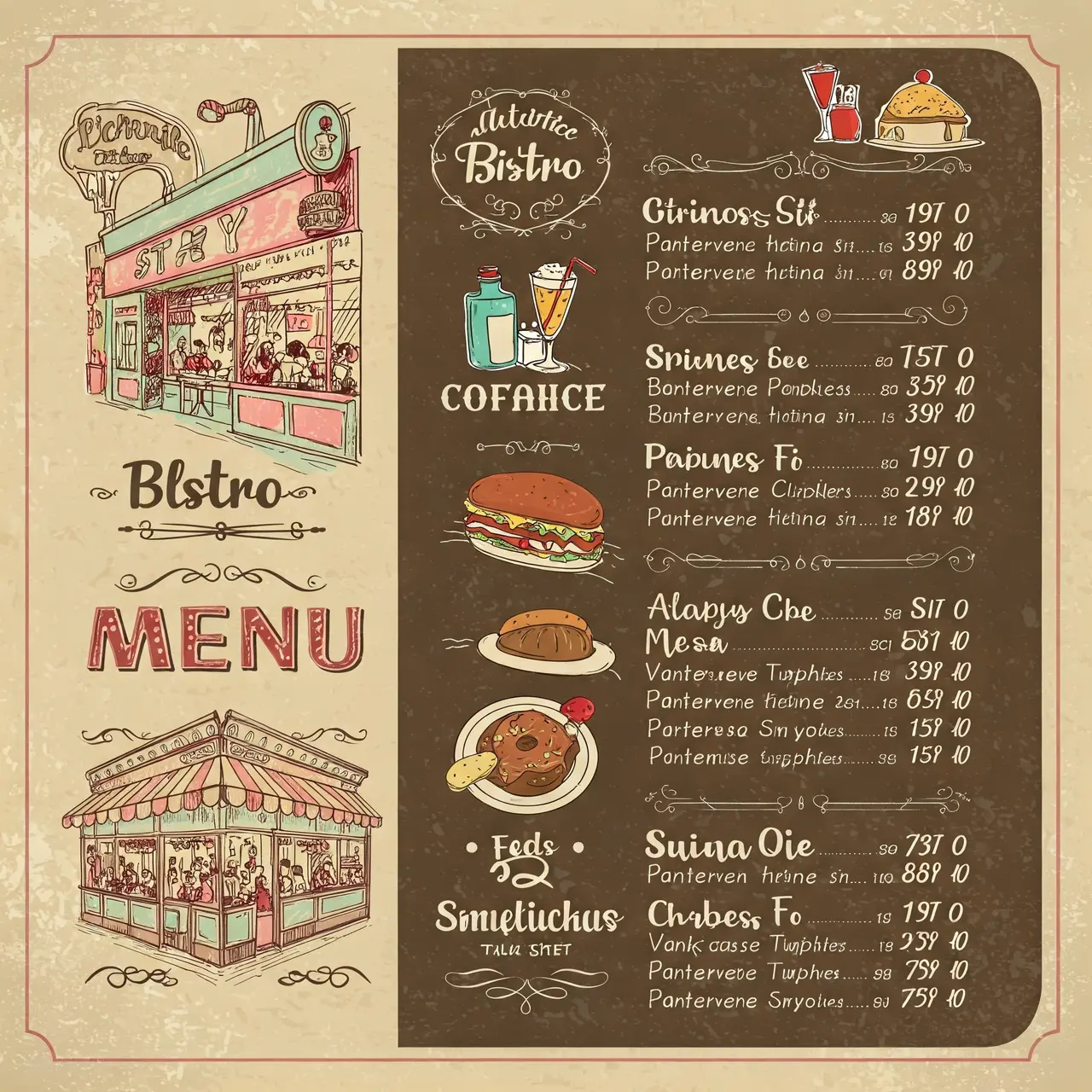 6 Contoh Desain Daftar Menu Keren dan Kekinian, Bikin Pelanggan Jadi ...