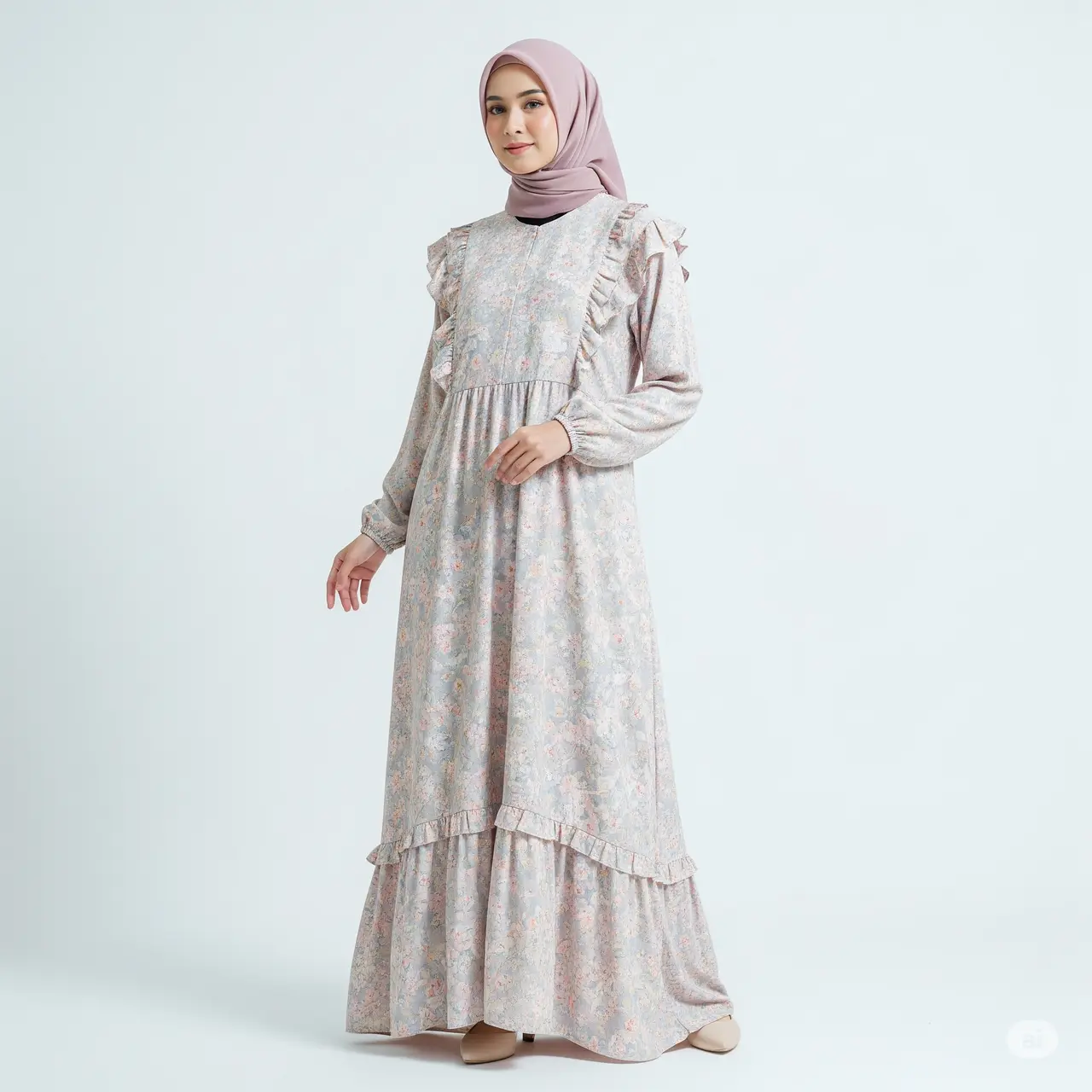9 Model Baju Gamis Motif Bunga Terbaru yang Wajib Kamu Coba di Tahun ...