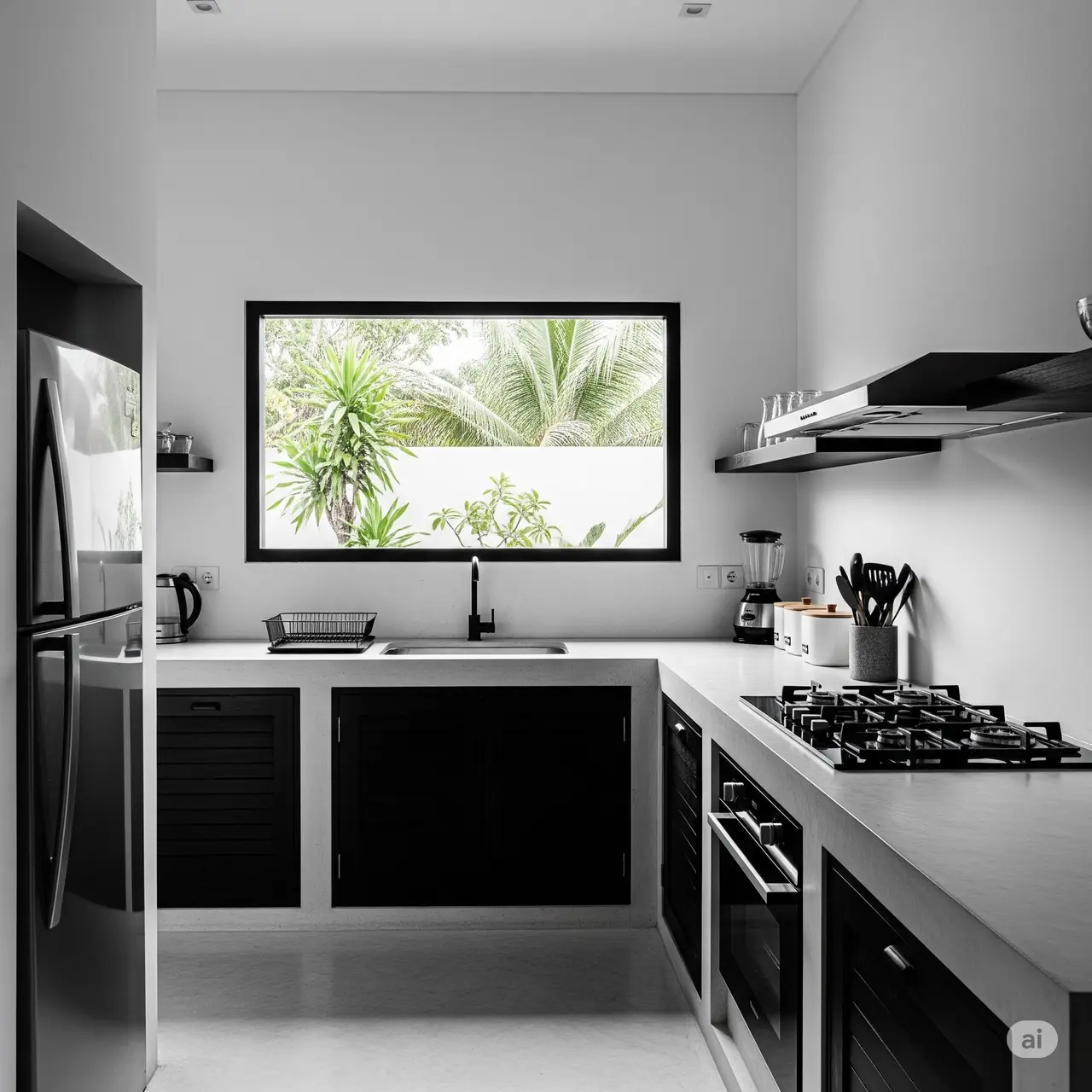 12 Inspirasi Cat Rumah Hitam Putih Sederhana, Elegan, Minimalis, dan ...