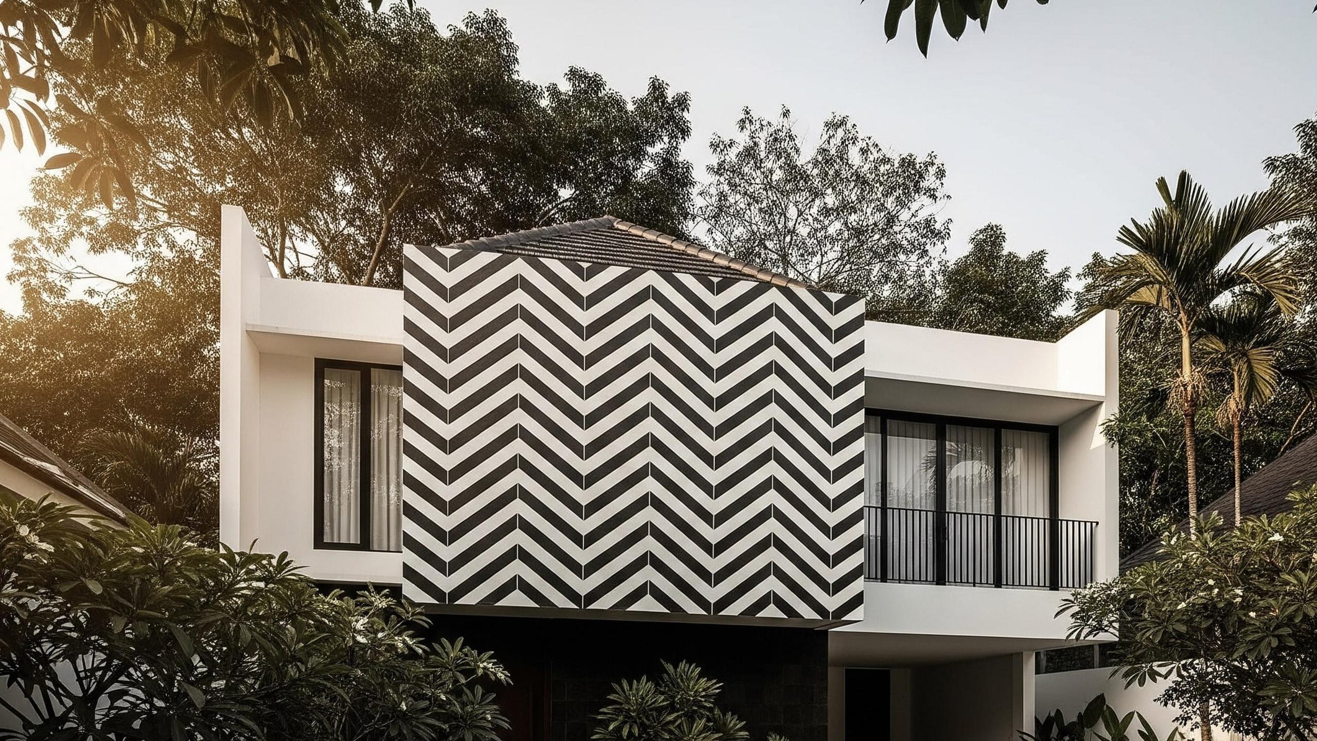 12 Inspirasi Cat Rumah Hitam Putih Sederhana, Elegan, Minimalis, dan ...