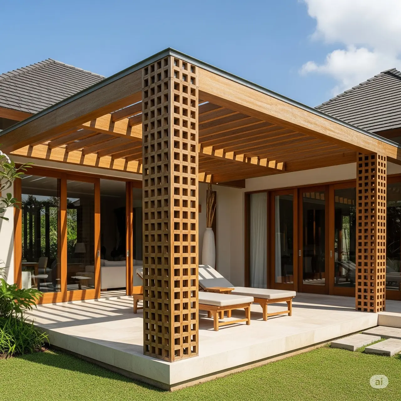 10 Inspirasi Model Tiang Teras Segi Empat Estetik, Bikin Rumah ...