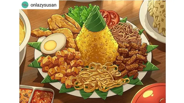 Viral, 9 Ilustrasi Makanan Khas Indonesia Versi Animasi Ini Keren ...
