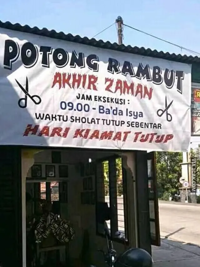 6 Spanduk Potong Rambut Ini Kocak Sekaligus Bikin Geleng Kepala - Hot ...