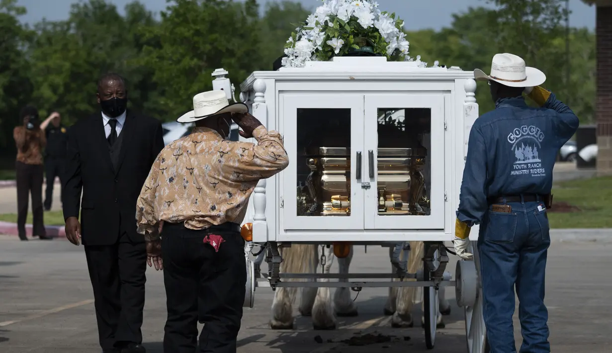 FOTO: Kereta Kuda Bawa Jenazah George Floyd ke Pemakaman - Foto ...