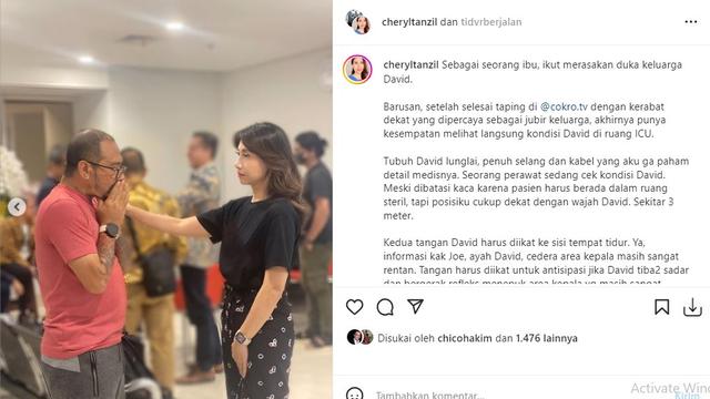 David Masih Terbaring Lemah, Tangan Diikat untuk Antisipasi Tepuk Area Kepala - ShowBiz Liputan6.com