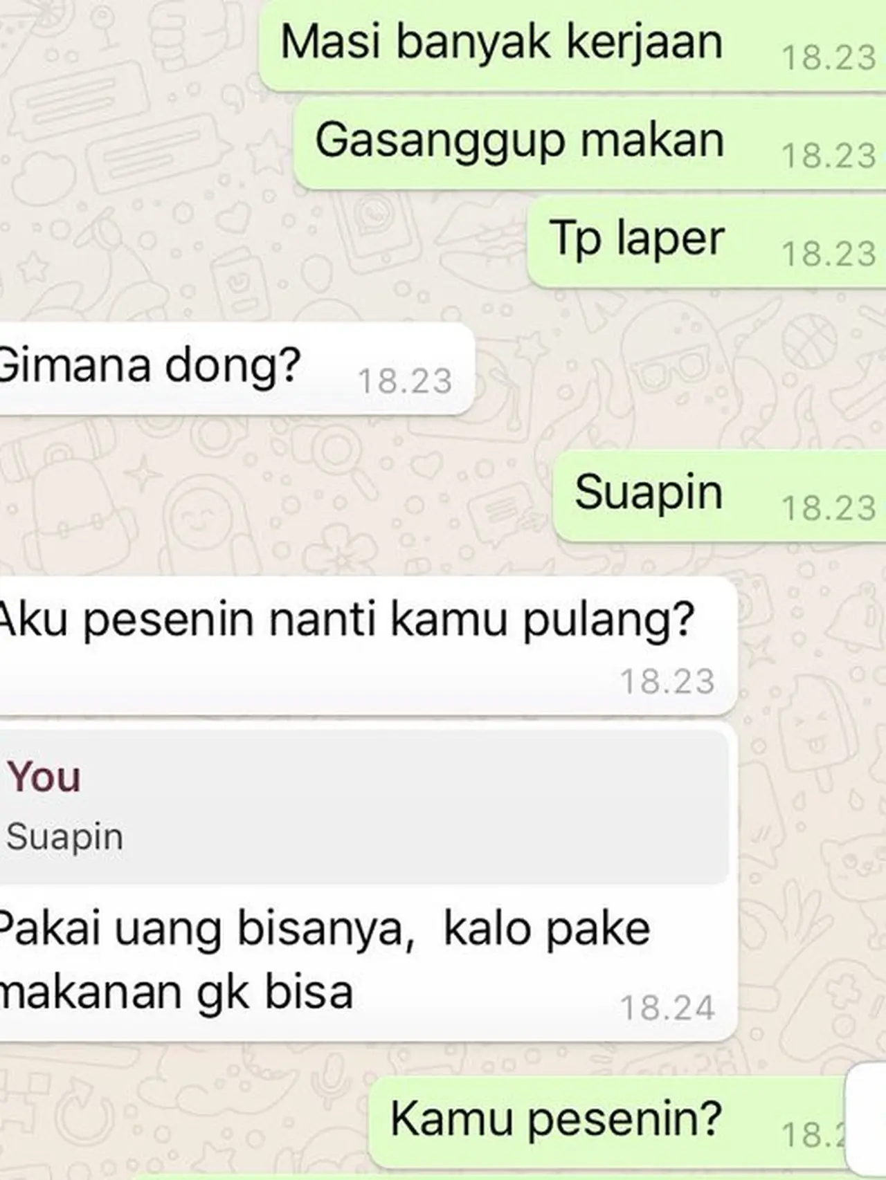 6 Chat Pacaran LDR Minta Disuapin Makanan Ini Bikin Jomblo Meringis ...