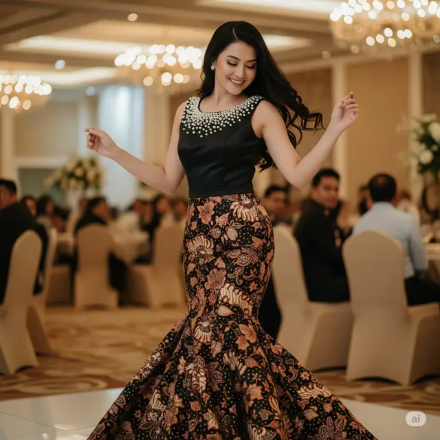 7 Model Gaun Batik Pesta Mewah 2025, Stylish dan Elegan untuk Curi ...