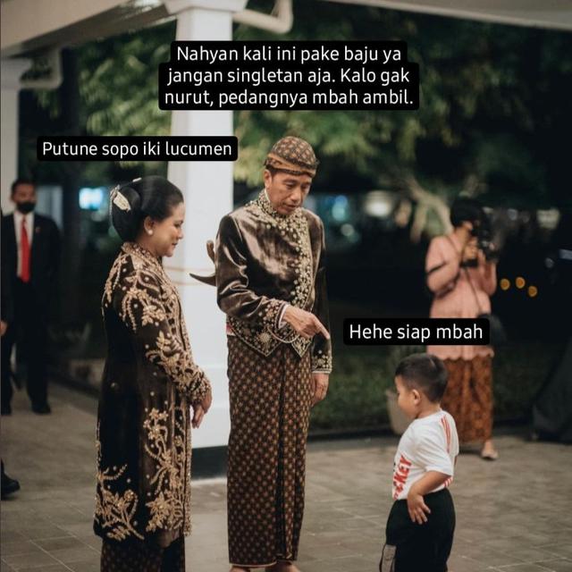 6 Meme Cucu Presiden Jokowi Ini Kocak, Tingkah Polosnya Bikin Gemas