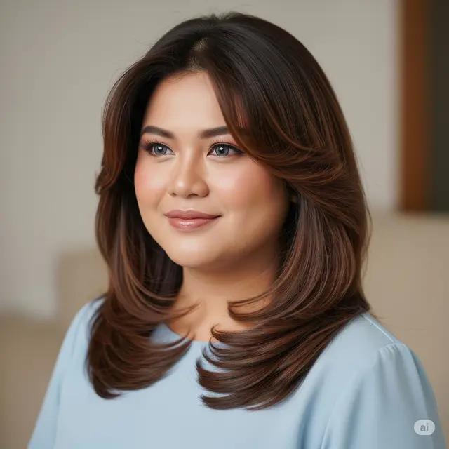 7 Model Rambut Layer Panjang Ala Korea untuk Wajah Bulat dan Chubby ...