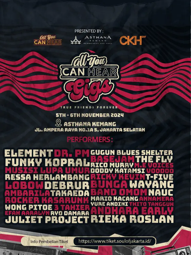 Konser All You Can Hear Gigs Siap Guncang Jakarta, Simak Line-up dan ...