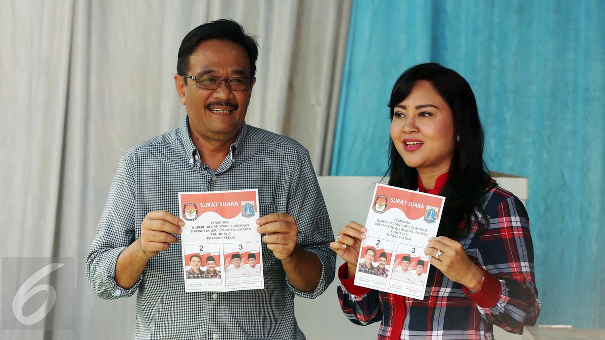 Djarot Lakukan Ini Bareng Keluarga Usai Mencoblos - Pemilu Liputan6.com
