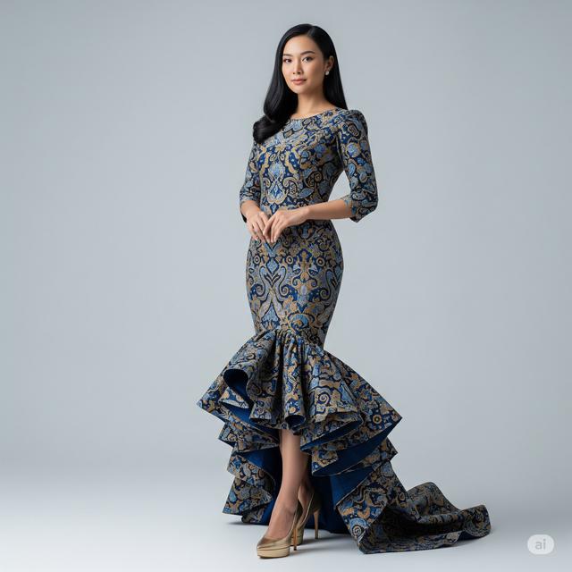 9 Model Gaun Batik Pesta Mewah untuk Acara Spesial, Cocok untuk Semua Usia