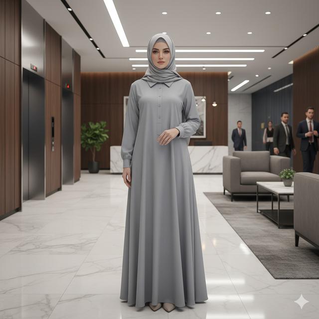 9 Gamis Set Hijab Syar'i Terbaru 2025, Outfit Simple Elegan untuk Harian