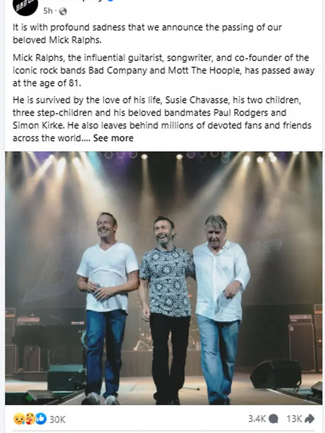 Mick Ralphs Gitaris Bad Company Meninggal Dunia di Usia 81 Tahun ...