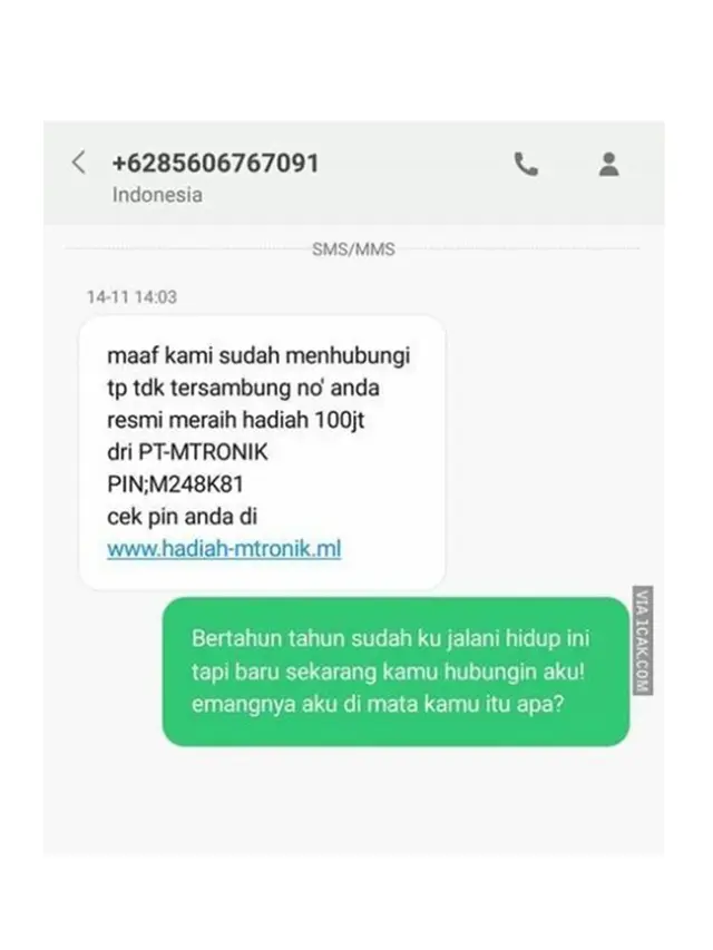 6 Balasan Chat Penipuan Modus Menang Undian Ini Kocak, Senyum Puas Bacanya - Hot Liputan6.com