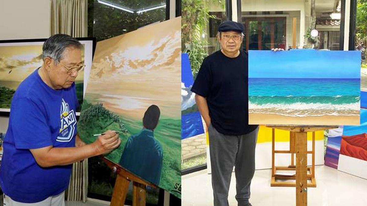 7 Potret Hasil Karya Lukisan SBY yang Banyak Dipuji, Banyak Bertema Alam