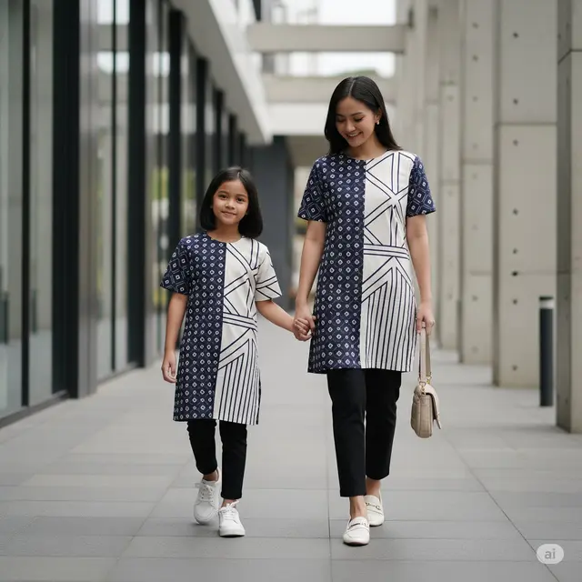 10 Model Tunik Batik Couple Terbaru 2025 yang Stylish, Bikin Ibu dan ...