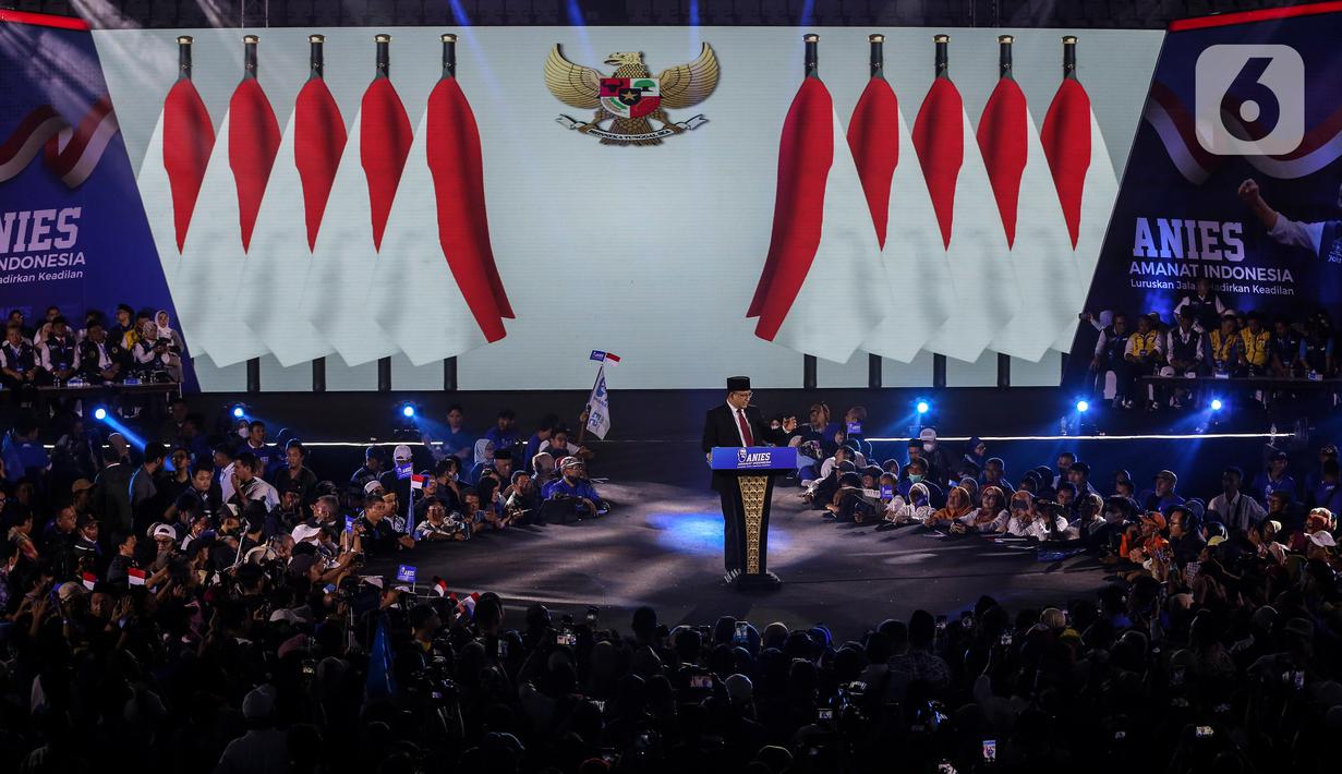 Momen Anies Baswedan Berpidato di Depan Pendukung dan Partai Politik ...