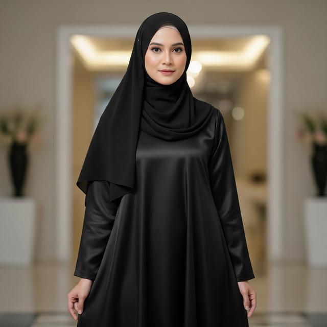 11 Model Gamis Hitam Polos Elegan untuk Acara Formal, Tampil Anggun dan ...