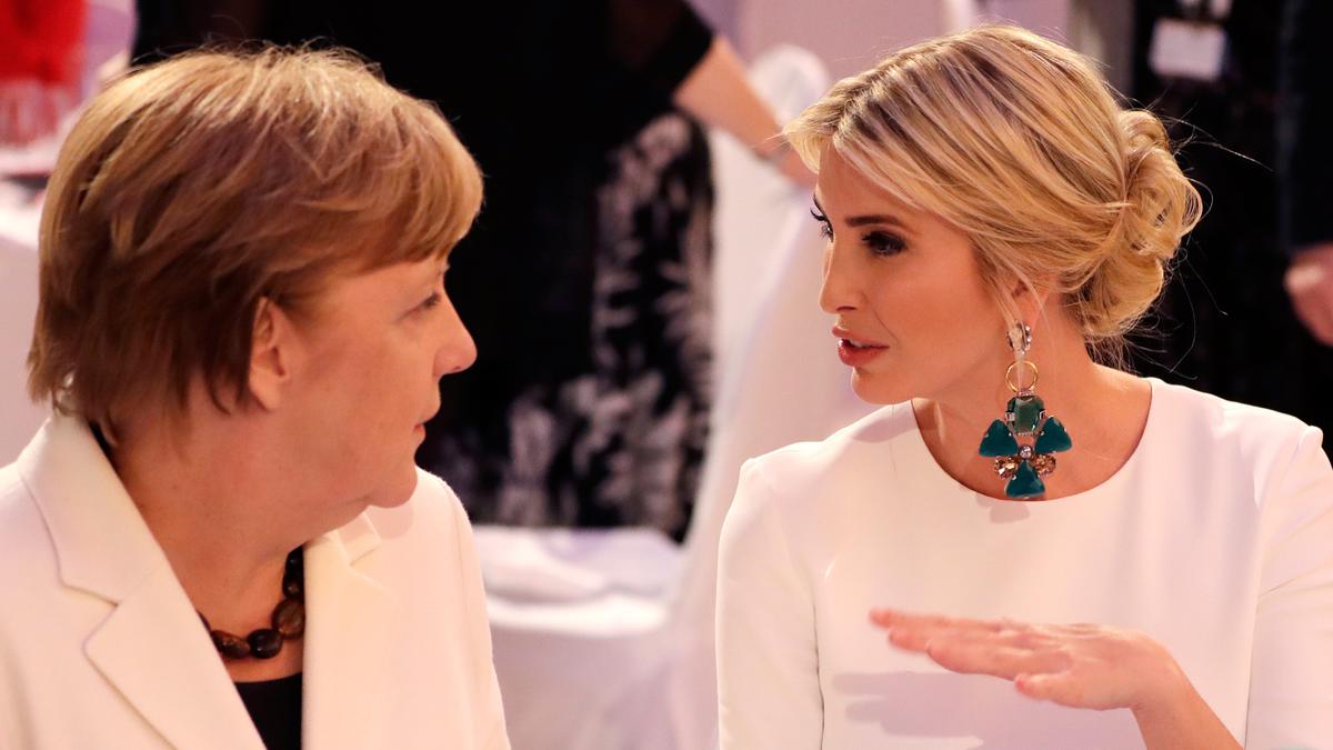 Ivanka Trump Tampil Cantik saat Makan Malam dengan Kanselir Jerman
