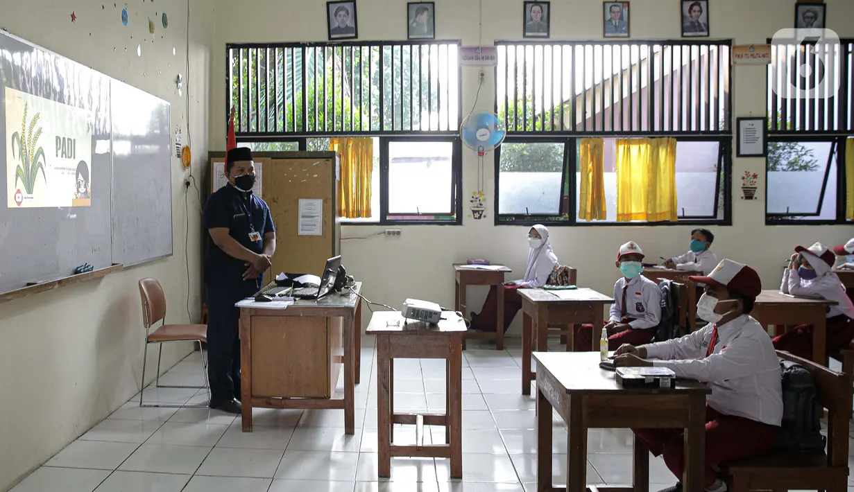 FOTO: Uji Coba Pembelajaran Tatap Muka Terbatas di Jakarta - Foto ...