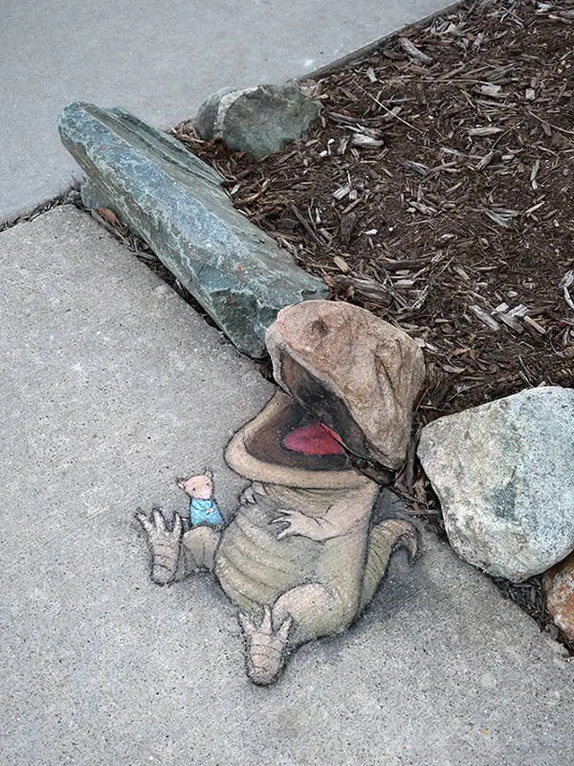 6 Lukisan Kapur di Tempat Usang Ini Kreatif, Perpaduannya Unik - Hot ...