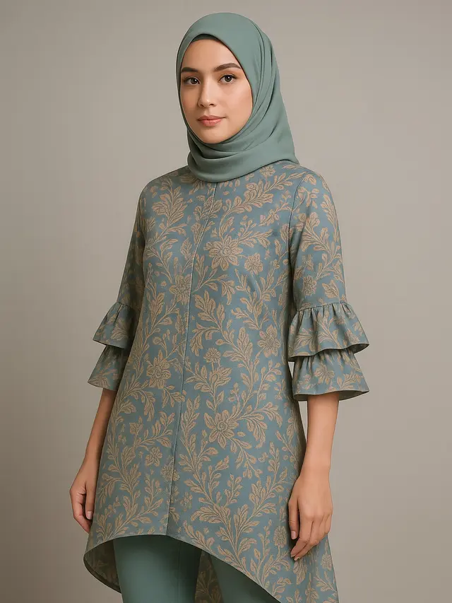 12 Model Atasan Batik Wanita Berhijab Buat Kerja Terbaru 2025, Stylish ...