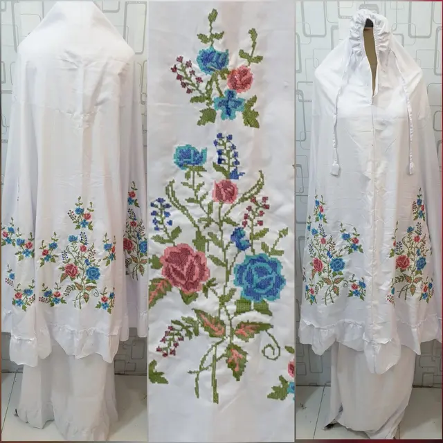 6 Mukena Bordir yang Mewah dan Elegan, Ada Beragam Warna dan Motif ...