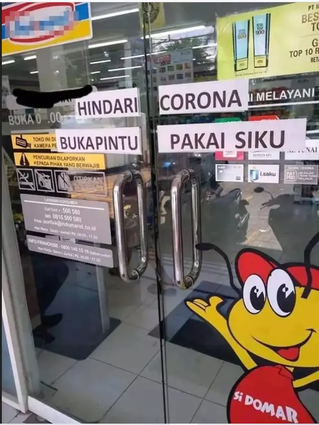 6 Tulisan Peringatan di Pintu Kaca Minimarket Ini Bikin Pembeli Salah ...