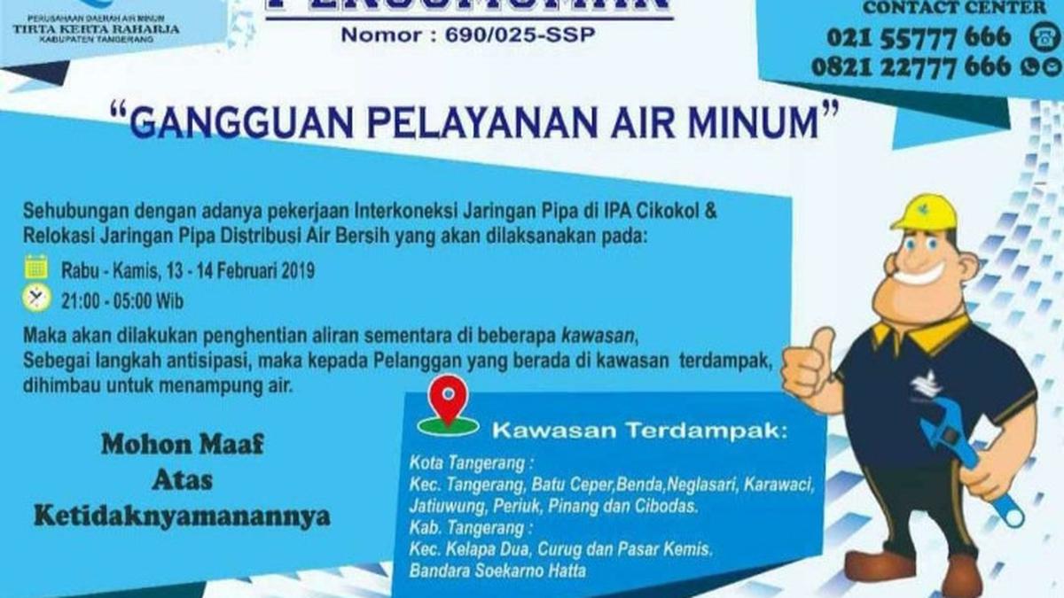 Pipa PDAM Bocor, 70 Ribu Pelanggan di Tangerang Kesulitan Air Bersih - News Liputan6.com