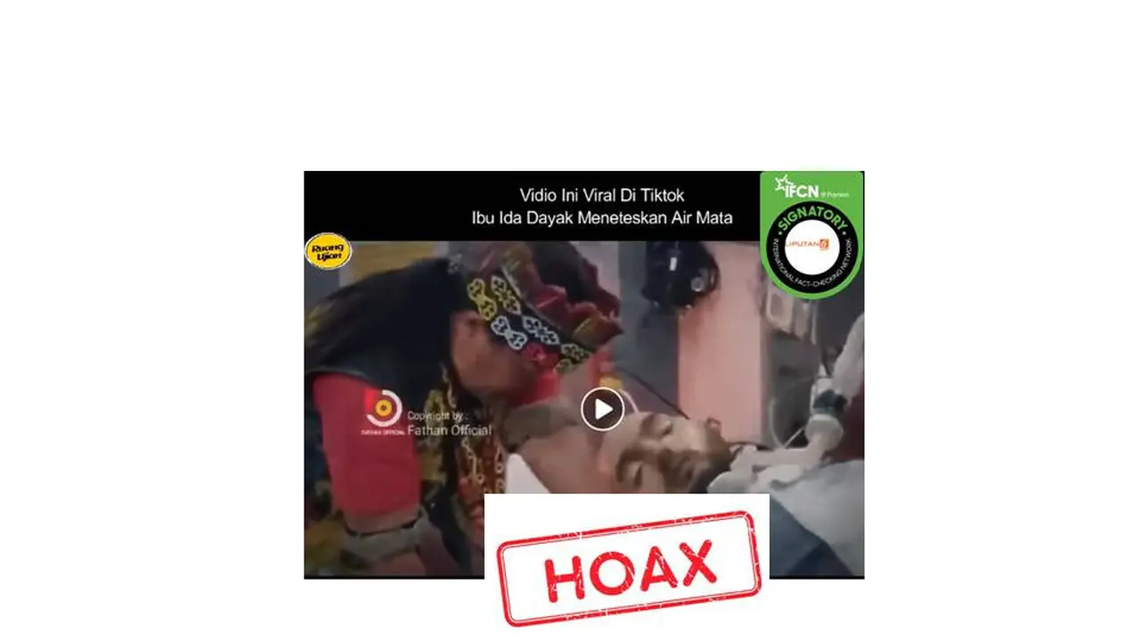 Cek Fakta Hoaks Video Ida Dayak Menangis Usai Sembuhkan Pangeran Al