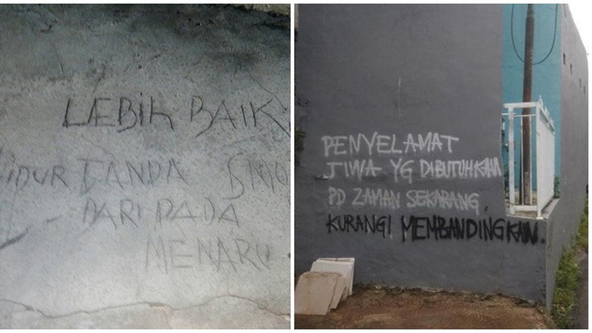 6 Tulisan di Dinding Bangunan Ini Bikin Senyum Tipis, Jadi Suntikan ...