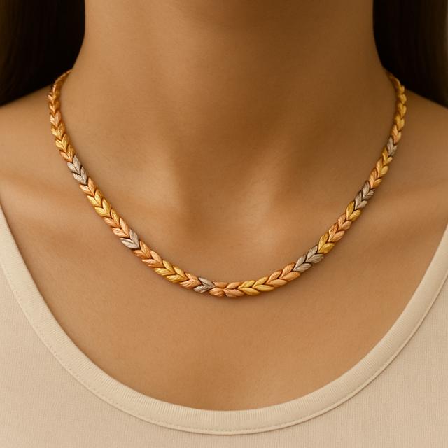 12 Model Kalung Emas 24 Karat 5 Gram Motif Padi yang Ringan dan Elegan ...