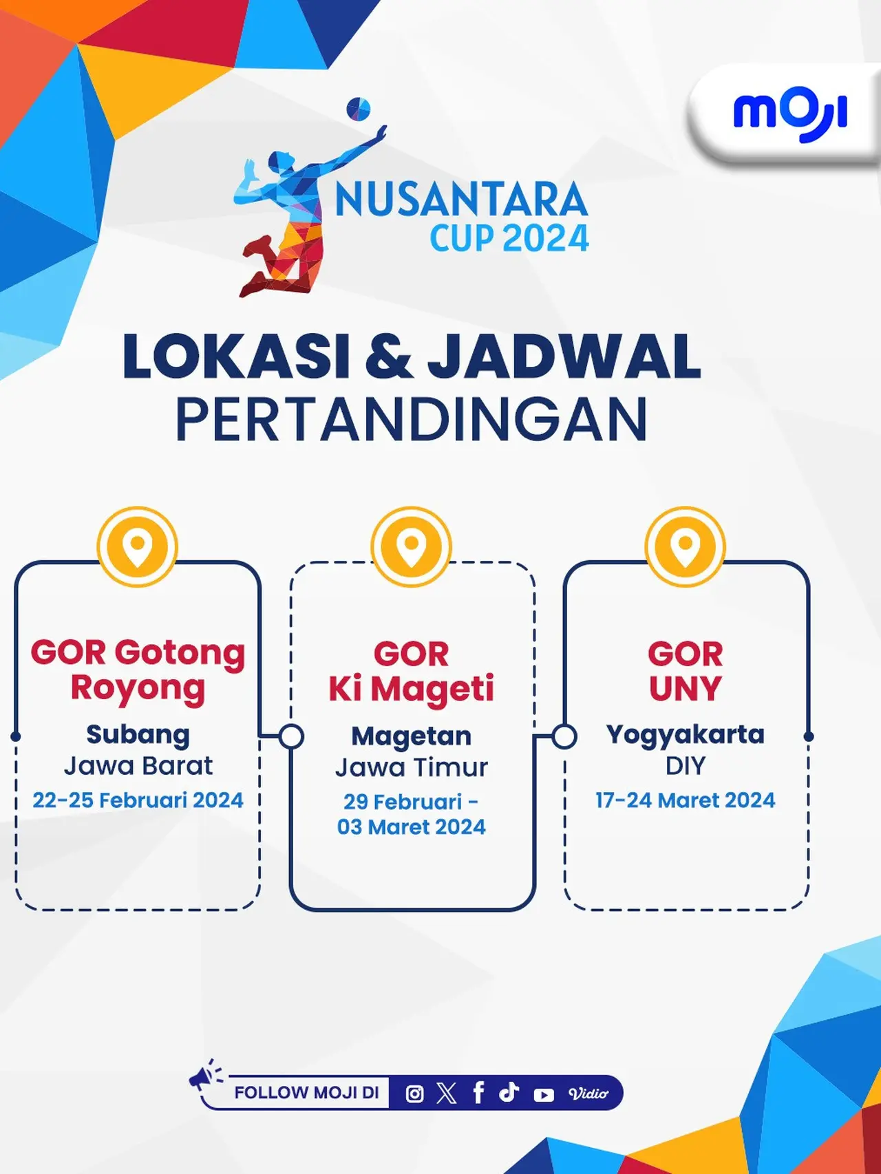 Jadwal Siaran Langsung Voli Nusantara Cup 2024 di Moji dan Vidio, Kamis ...