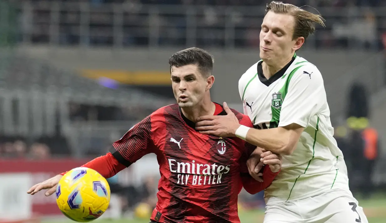 Liga Italia Ac Milan Vs Sassuolo Gol Christian Pulisic Jadi Penyelamat