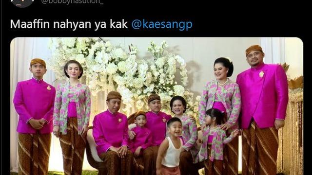 Bobby Nasution Minta Maaf Al Nahyan Hanyai Pakai Singlet di Pernikahan Kaesang Pangarep dan ...
