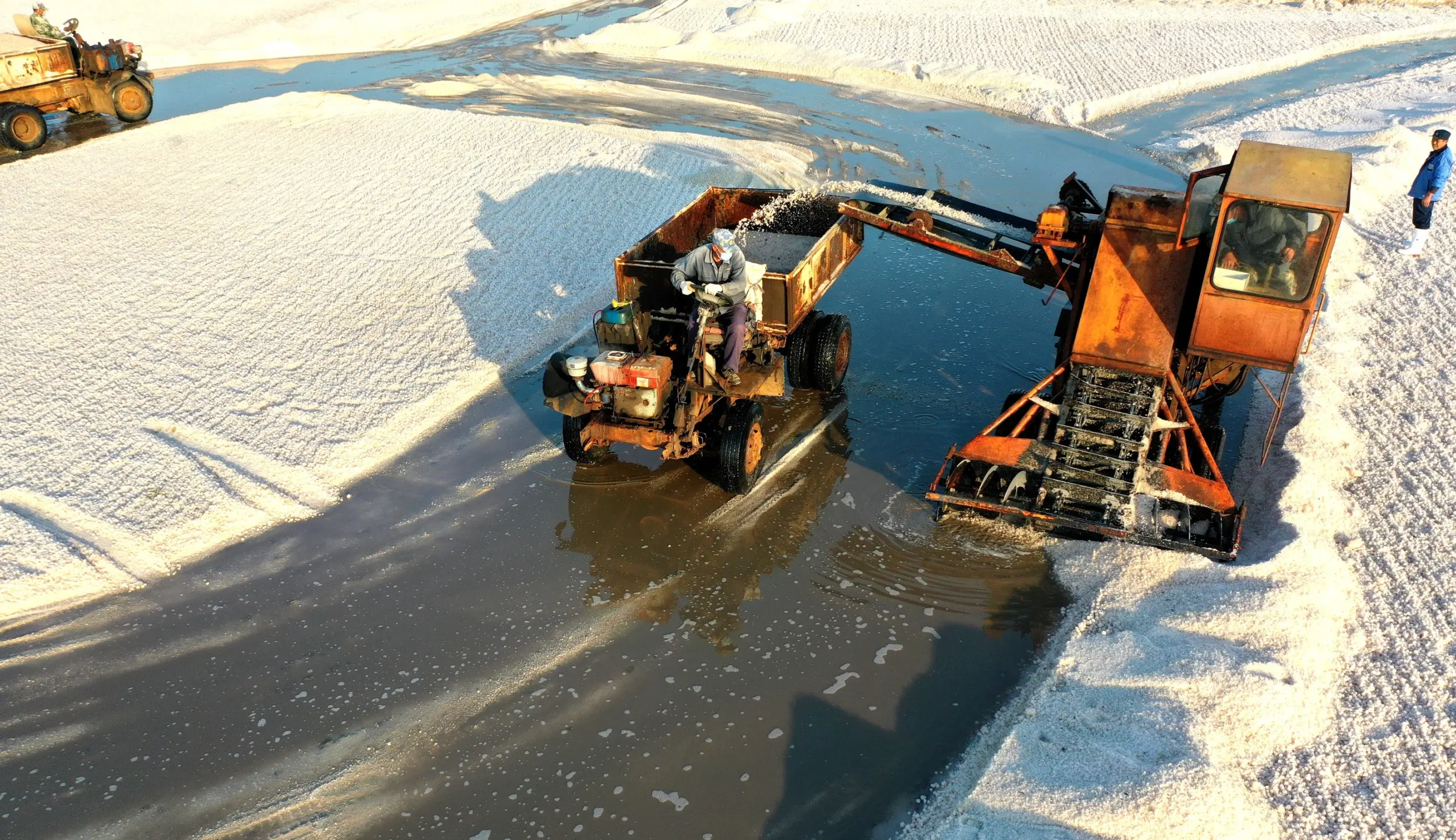 FOTO: Hamparan Ladang Garam Dongfeng di Qingdao Siap Panen - Foto ...