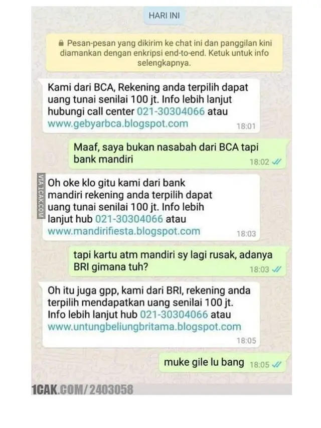 6 Balasan Chat Penipuan Modus Menang Undian Ini Kocak, Senyum Puas ...